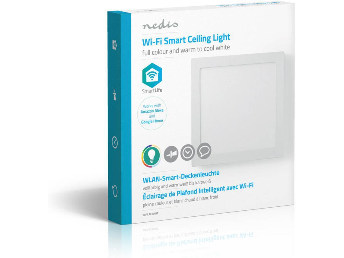 Plafon LED Wi-Fi NEDIS Branco | Worten.pt