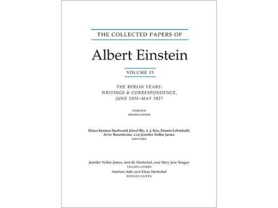 Livro the collected papers of albert einstein, volume 15 (translation ...