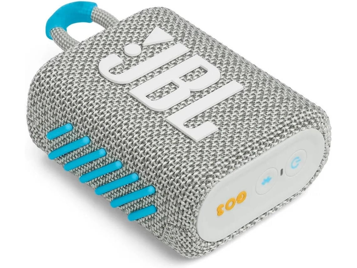 Coluna Bluetooth JBL Go 3 (Autonomia: até 5 h - Branco) | Worten.pt