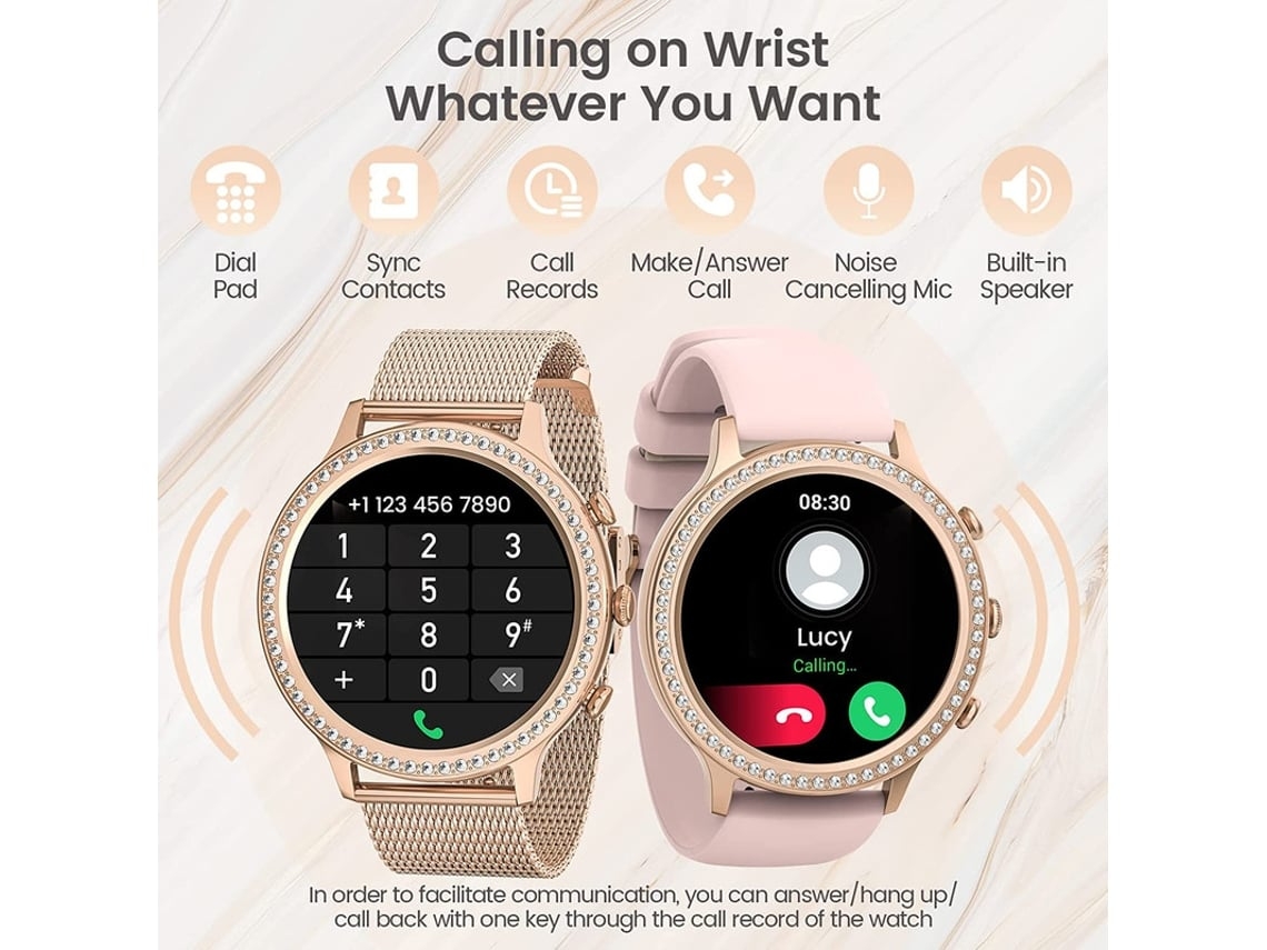 Smartwatch ENKERS Diamond Smart Watch Bluetooth de 1,32'' com ...