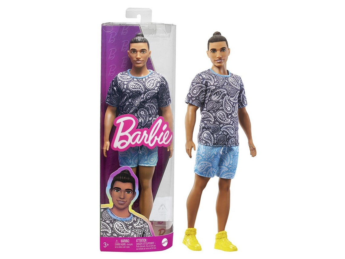 BARBIE Ken Fashionista Bandana estampada(Idade mínima recomendada: 3 ...