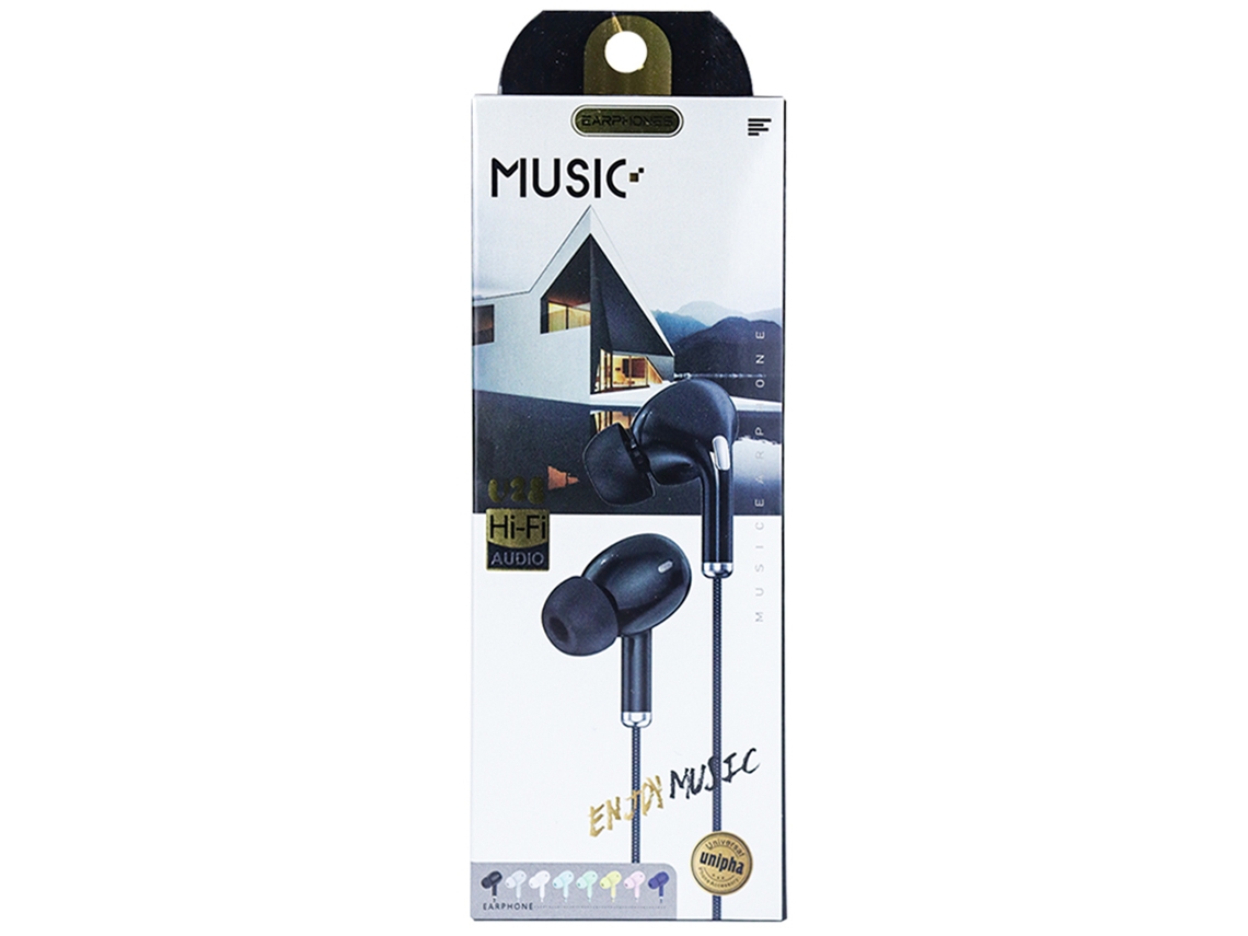 Auriculares Com Fio (In-Ear) Unipha U28 (Preto) | Worten.pt