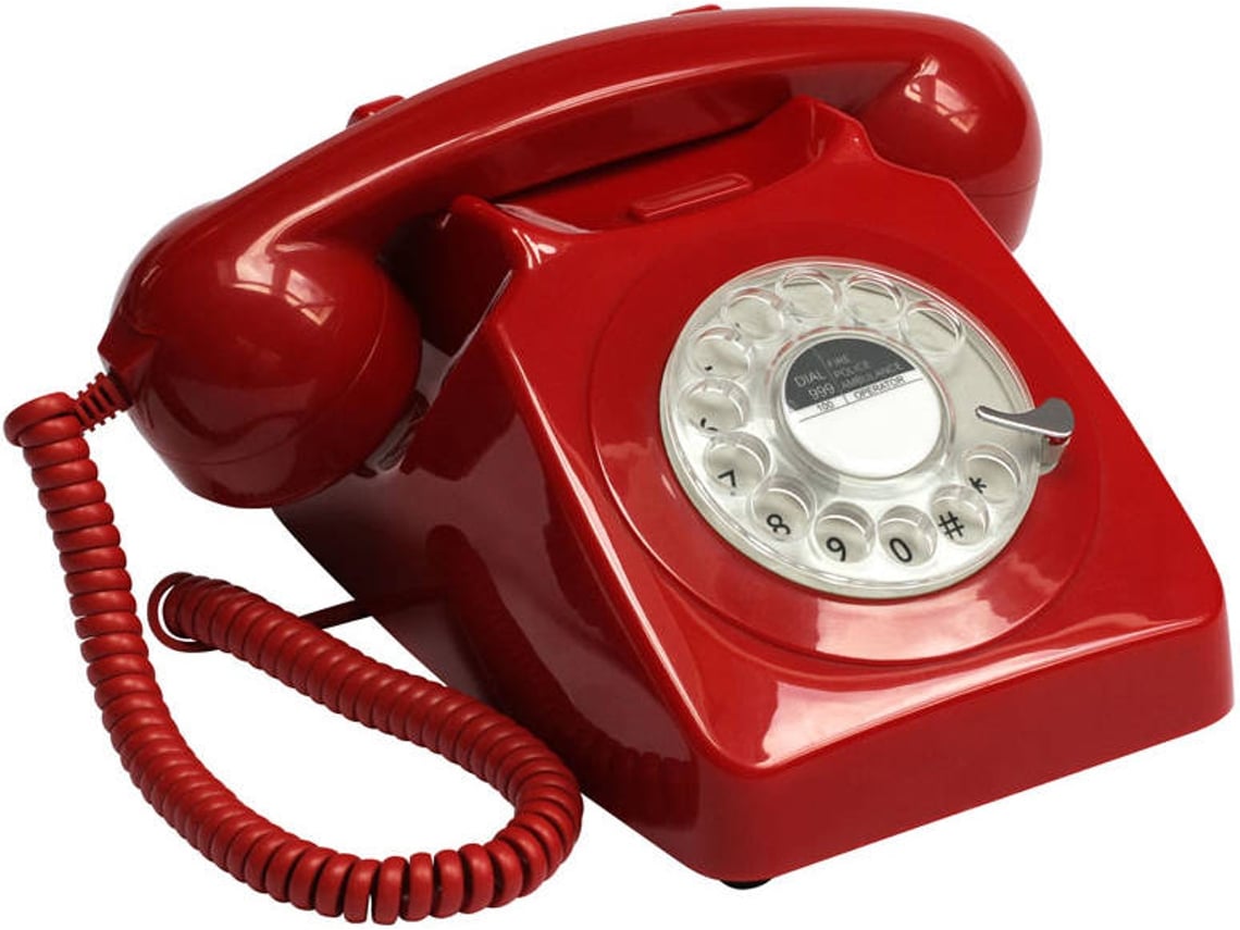 Telefone Fixo GPO 746 Vermelho | Worten.pt