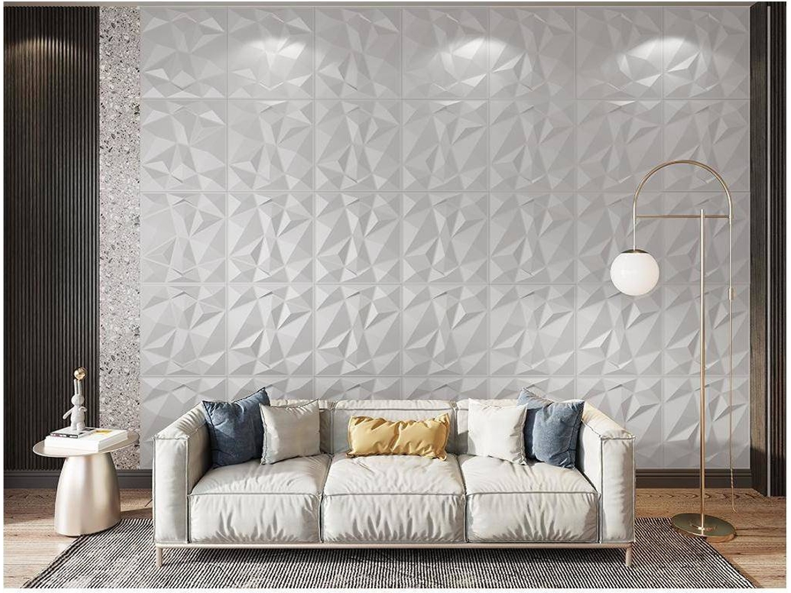 Painel de Parede Angly VENTE-UNIQUE (Branco - Rattan e fibra natural ...