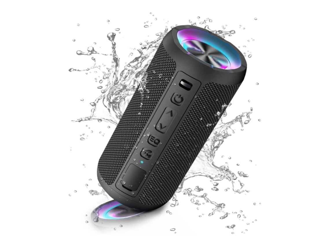 Coluna Bluetooth ColunasBluetooth Sem Fio Portáteis com Luz Led Volume ...