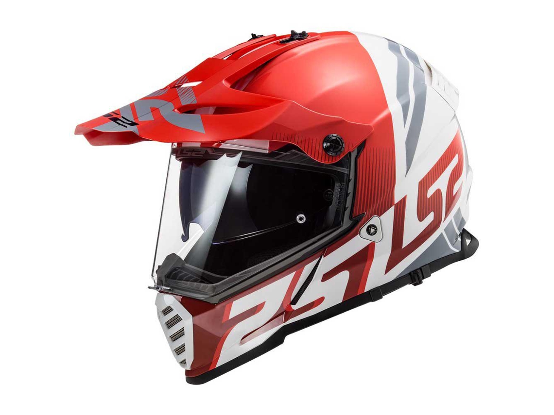 Capacete de Motocross LS2 Mx436 Pioneer Evo Evolve Red White (Tam: S ...