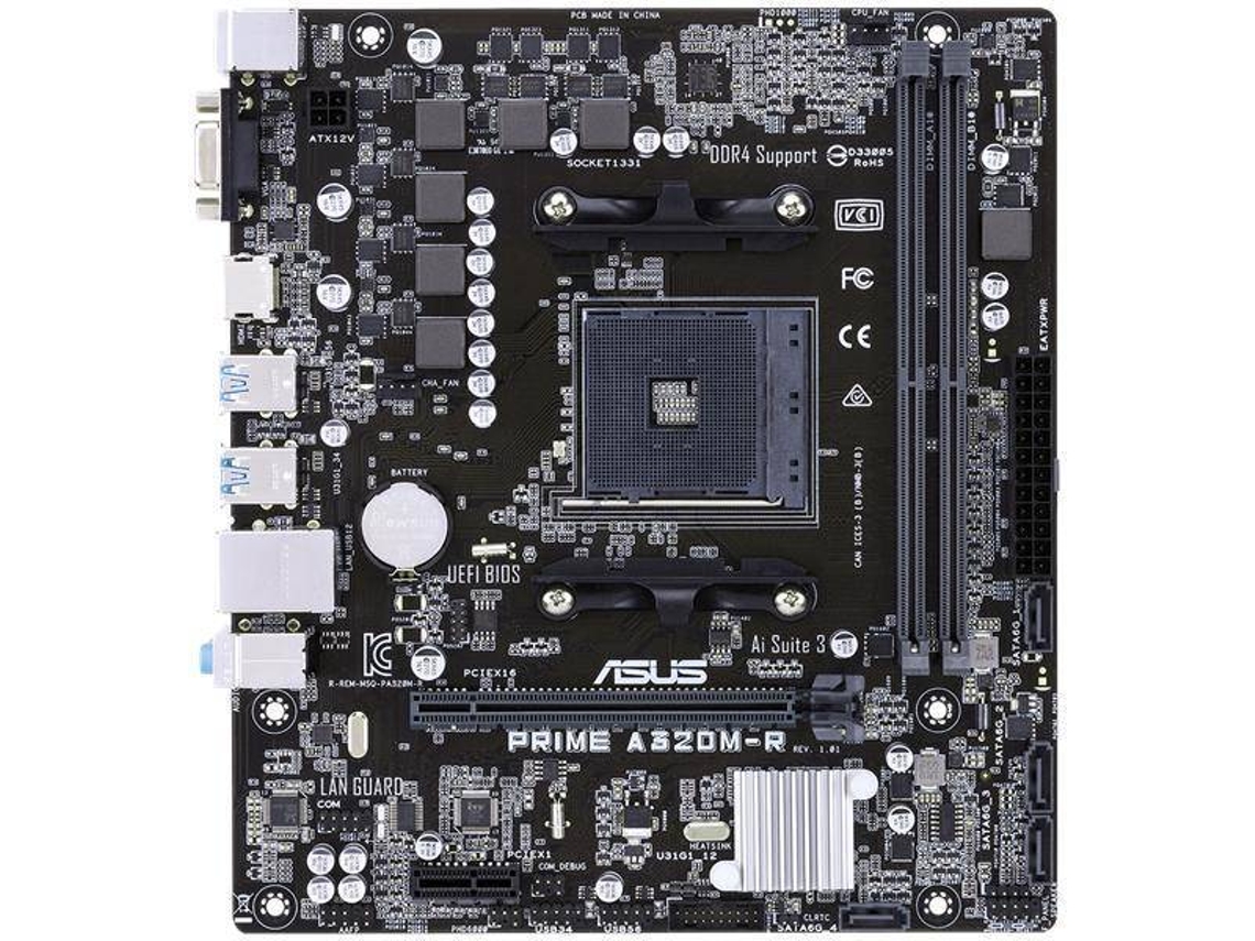 Motherboard ASUS A320M-R (Socket A320 - AMD A320 - Micro ATX) | Worten.pt