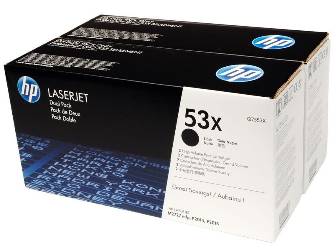 Pack 2 Toners HP 53X Preto (Q7553XD) | Worten.pt