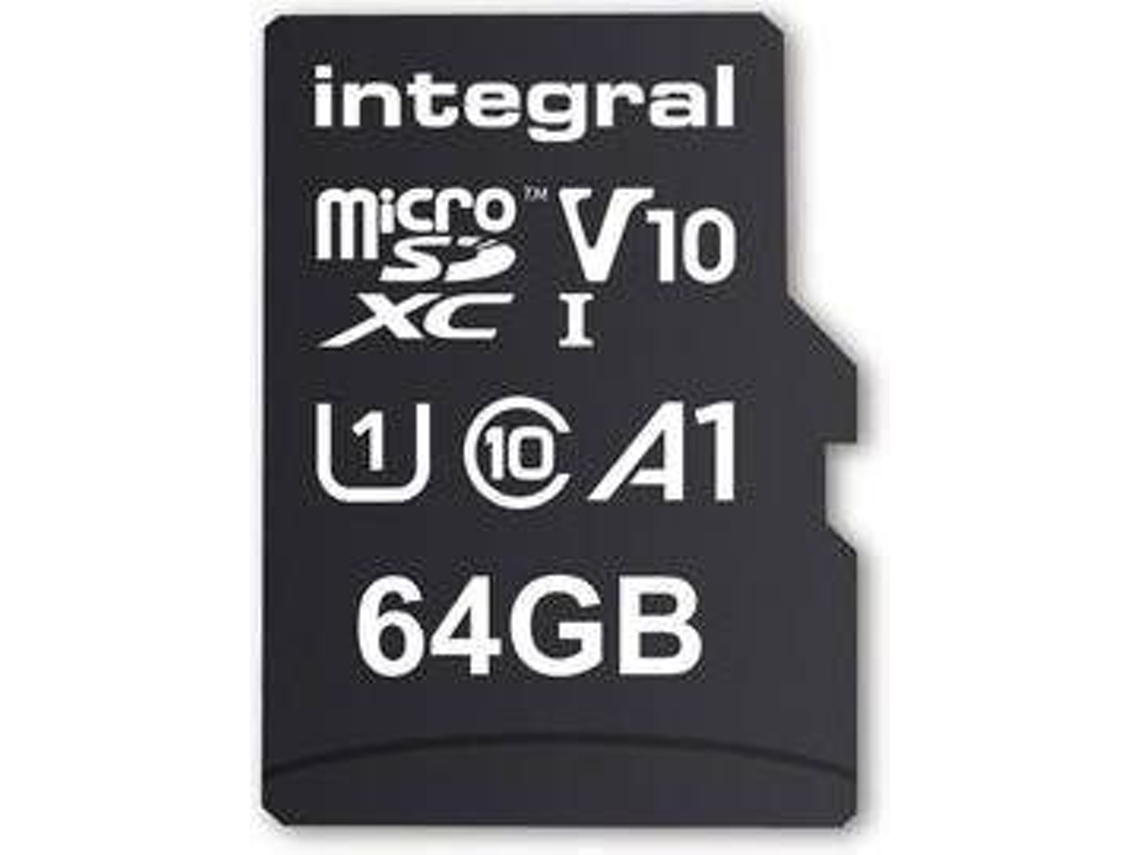 Cartão de memória INTEGRAL V10 - INMSDX64G-100V10 (64 GB, Classe 10 - UHS-1) | Worten.pt