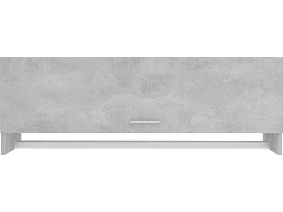 vidaXL Roupeiro 100x32,5x35 cm contraplacado cinzento-cimento | Worten.pt
