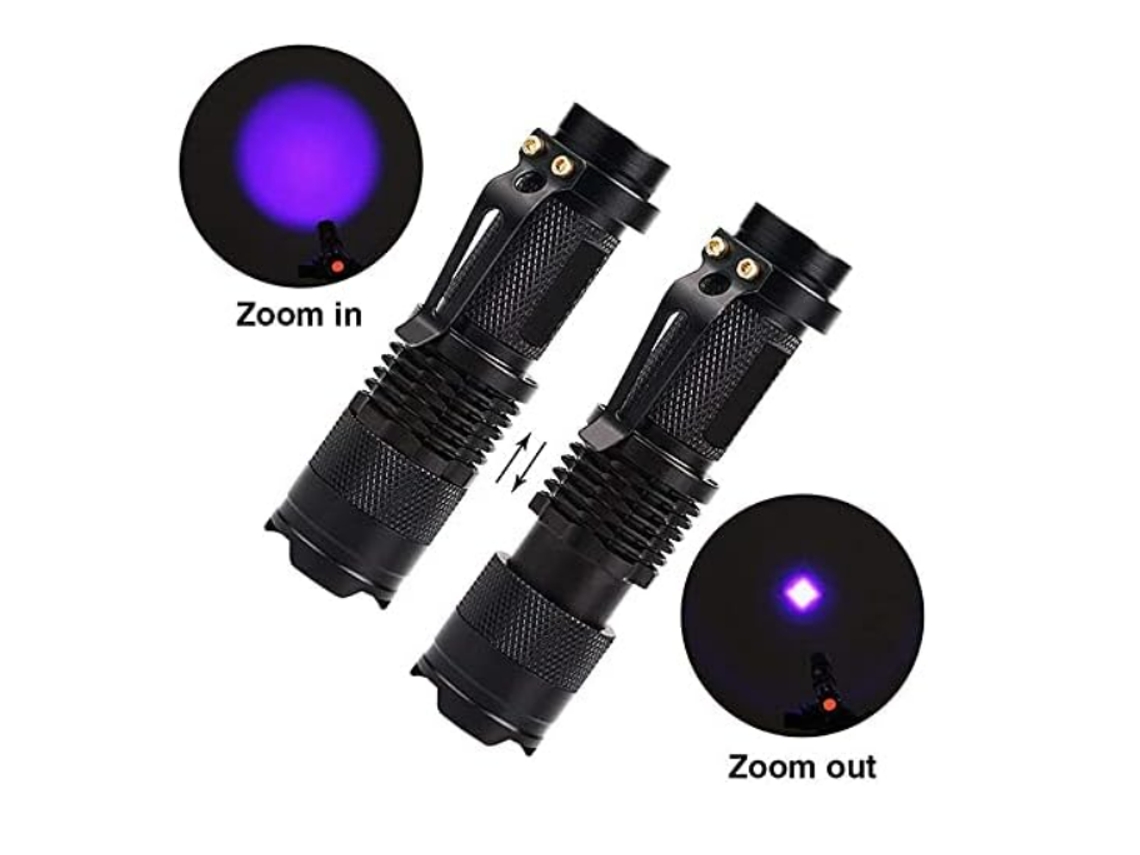 Lanterna Led Lanterna com Função de Zoom Mini Lanterna de Luz Negra ...