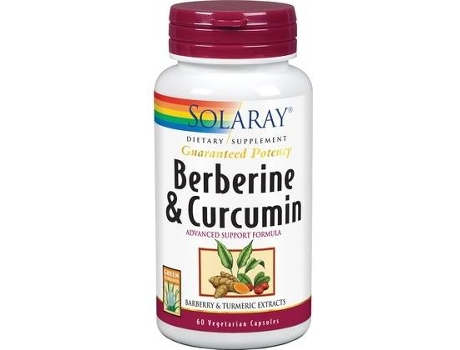 Suplemento Alimentar SOLARAY Berberine & Curcumin (60 cápsulas vegetais ...