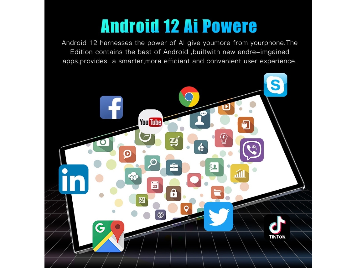 Tablet PRITOM X11 + Teclado Bluetooth + Capa de Couro + Auriculares ...