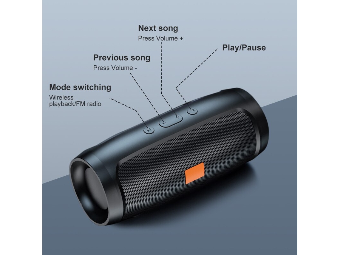 Coluna Bluetooth Sem Fios de Alta Qualidade de Som Pequeno e Portátil ...