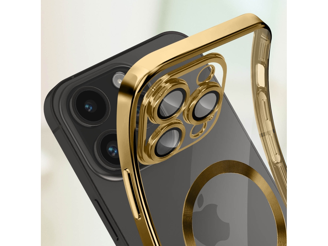 Capa Magsafe para iPhone 14 Pro Silicone Proteção Câmara Moldura ...