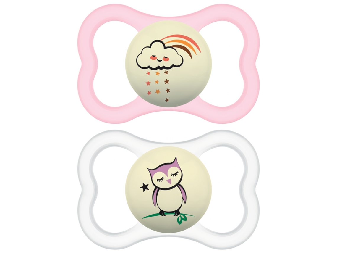 MAM Supreme Nuit 2 Chupetas de Silicone 6 Meses e Mais Modelo: Nuvem e Coruja | Worten.pt