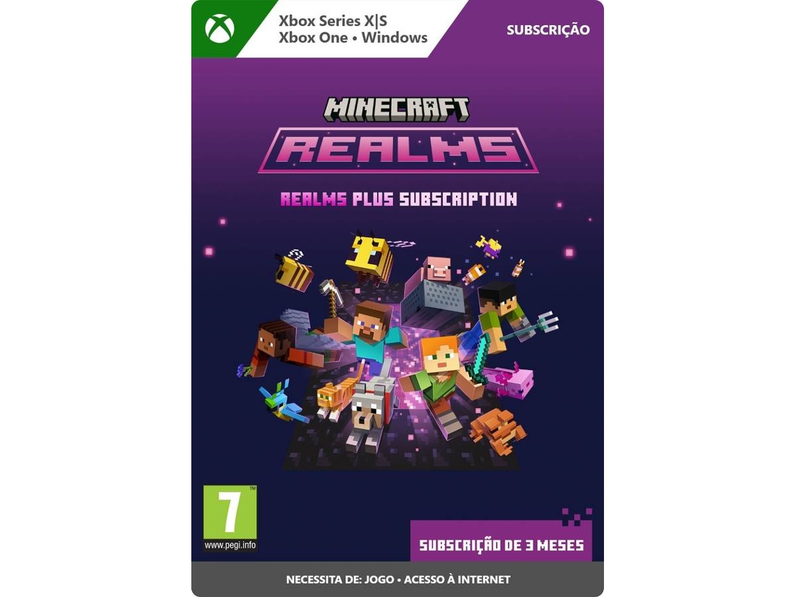 Subscrição MINECRAFT Realms Plus - 3 Meses (Formato Digital) | Worten.pt
