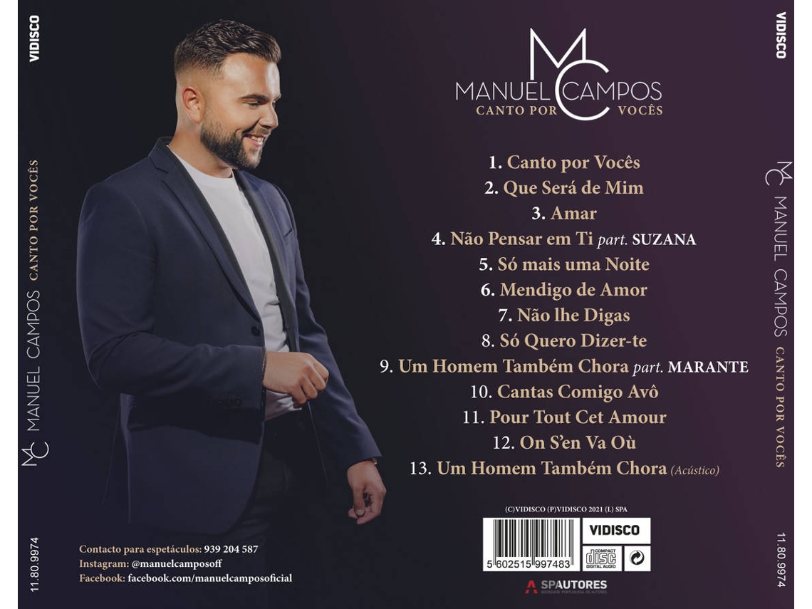 CD Manuel Campos - Canto por Vocês | Worten.pt