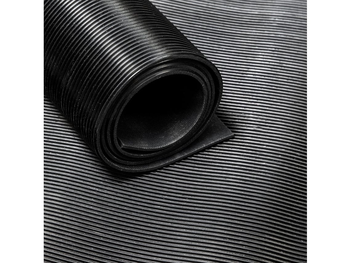Tapete de borracha em rolo - nervura fina - espessura 3mm - largura 120 ...