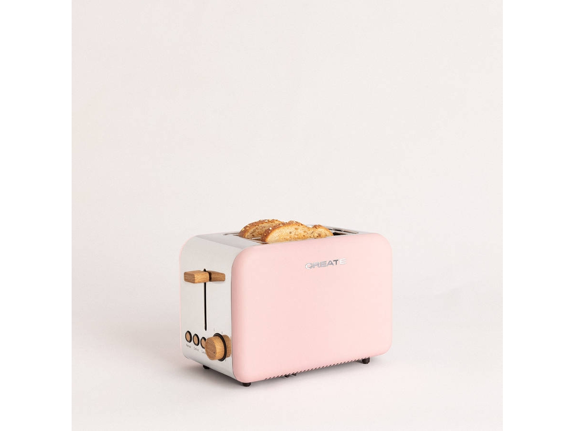Torradeira CREATE Toast Retro (850 W - Rosa Pastel) | Worten.pt