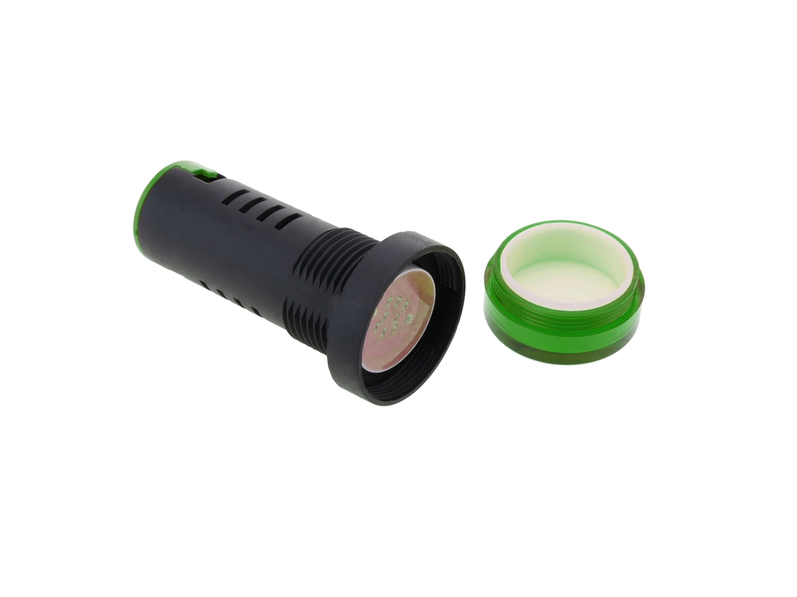 Luz Led Piloto Intermitente 22Mm 220 Vac para Painéis De Controle Verde ...