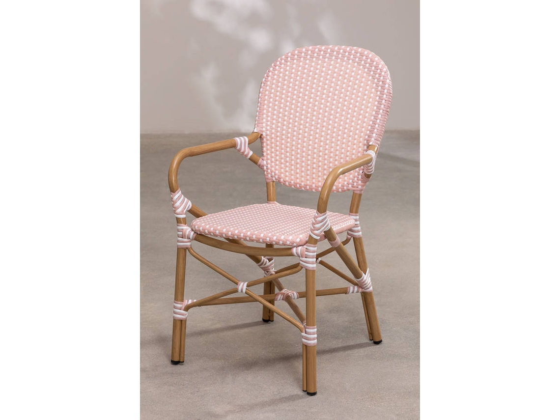 Cadeira de Jardim SKLUM Alisa (Rosa - Rattan - 92x55x60 cm) | Worten.pt
