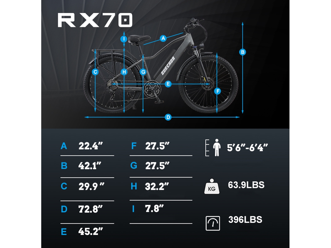 Bicicleta Elétrica BURCHDA Rx70 800W 18Ah 45Km/H | Worten.pt