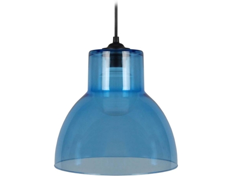 Candeeiro de Suspensão TOSEL Cloche Verre B 25 cm (Azul - E27 - Máx. 40 ...