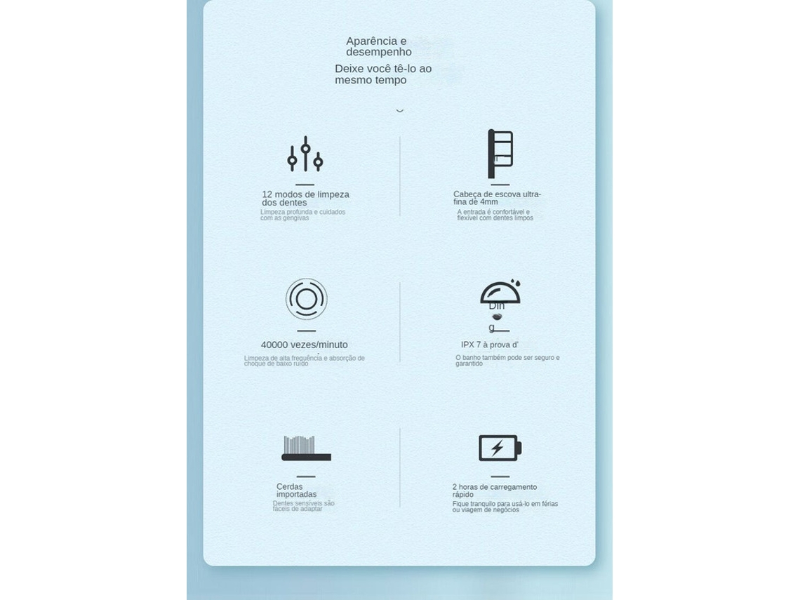 Escova de Dentes Elétrica GRPT Recarregável | Worten.pt