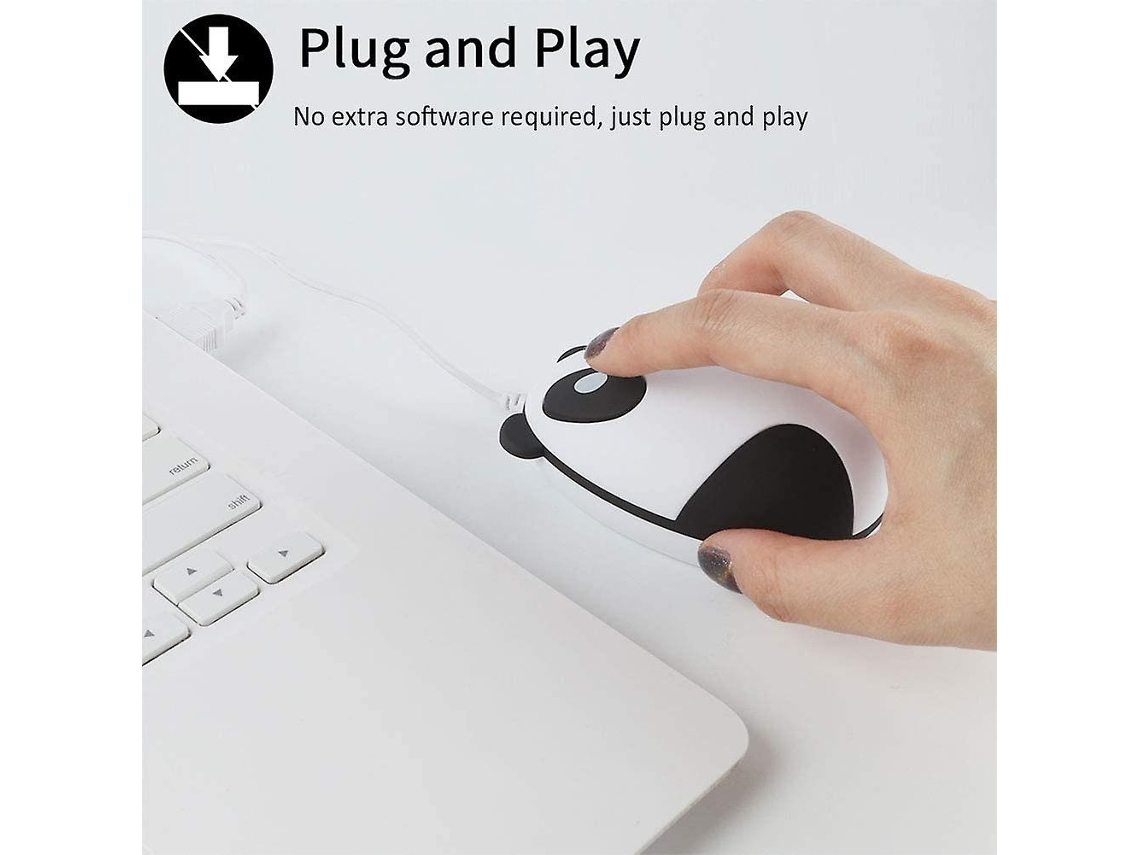 Rato Com Fio Em Forma De Panda Super Fofo Animal Série Desenhos ...