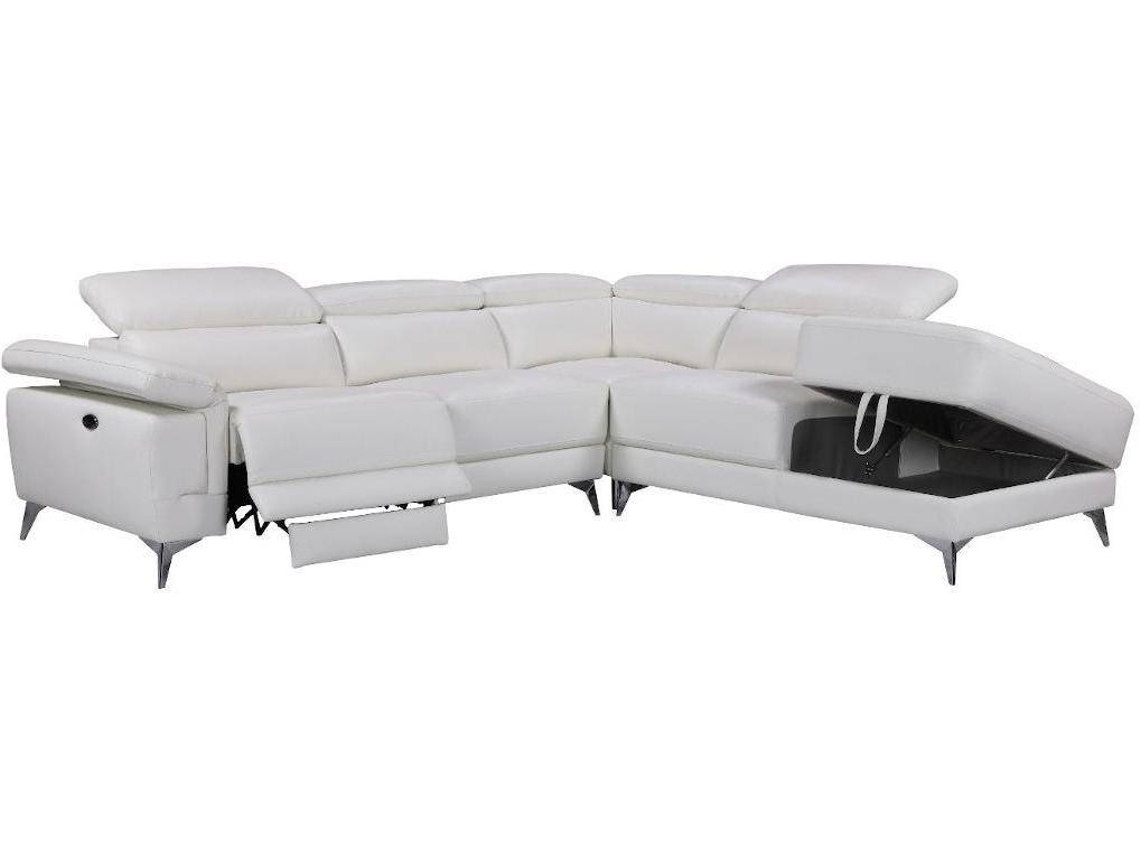 Sofá Relax Pascaline LINEA SOFA (Marfim - Pele - 277x244x96 cm) | Worten.pt
