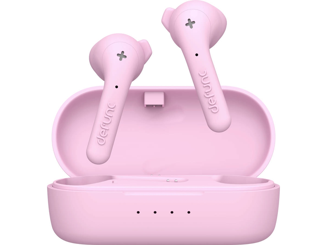 Auriculares Bluetooth True Wireless DEFUNC True Basic (In Ear - Microfone - Rosa) | Worten.pt