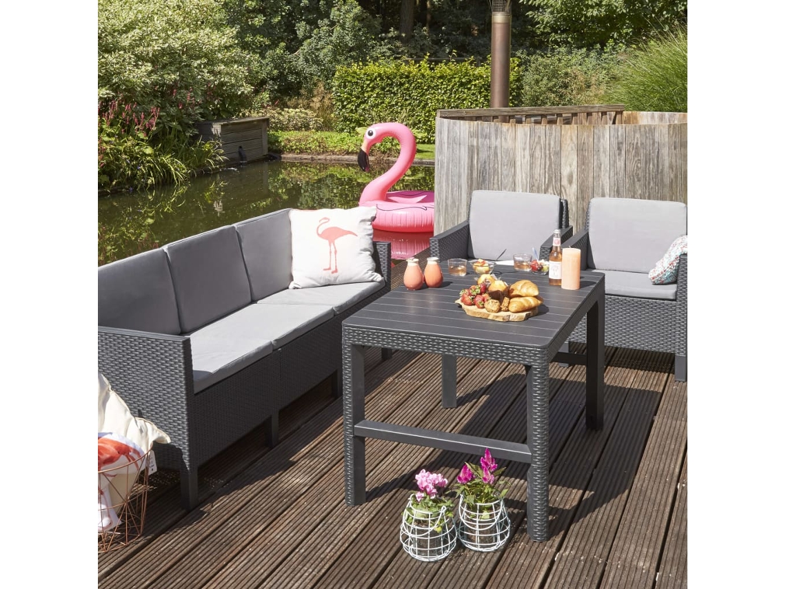 Keter Allibert Mesa de jardim Lyon grafite 232300 | Worten.pt