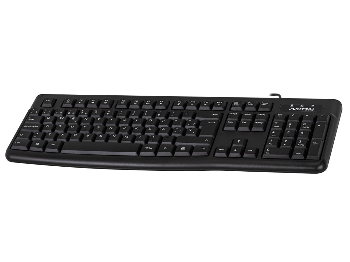 Teclado MITSAI Essential Q101 (USB - Layout Espanhol - Preto) | Worten.pt