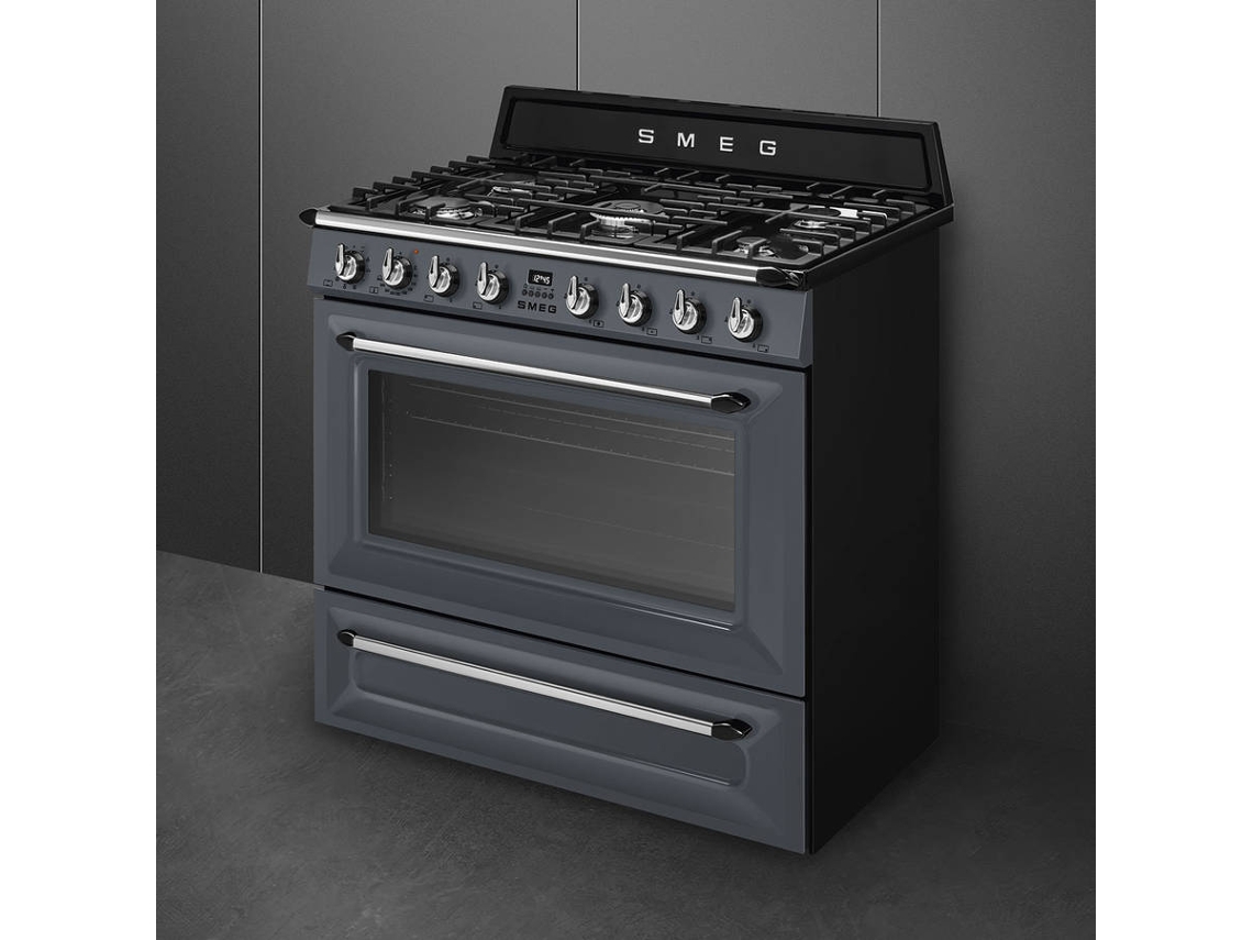 Fogão SMEG Victoria TR90P2 (115 L - Gás Natural - Slate Grey) | Worten.pt