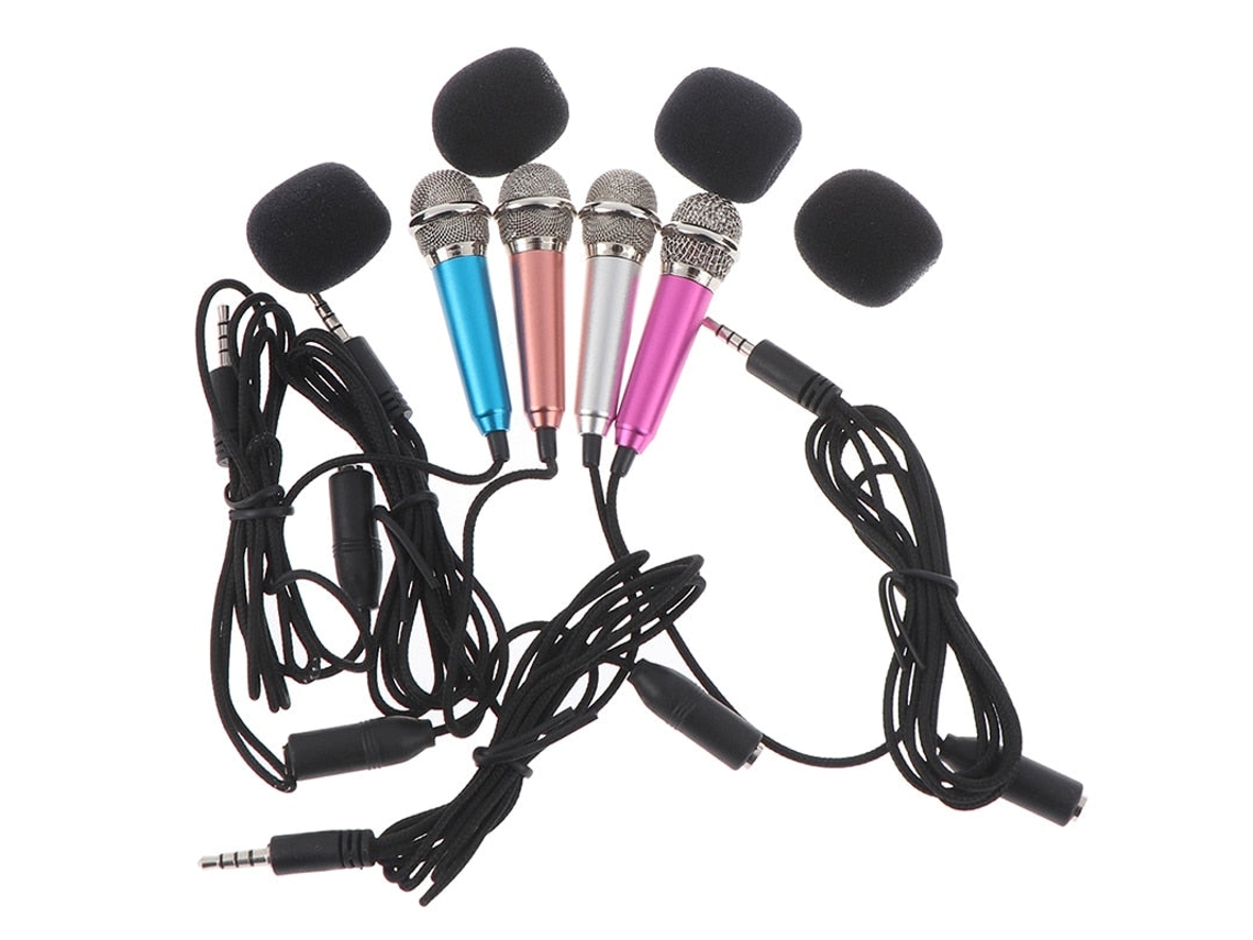 Slowmoose Microfone de Mão Portátil Mini Microfone Estéreo de Áudio de ...