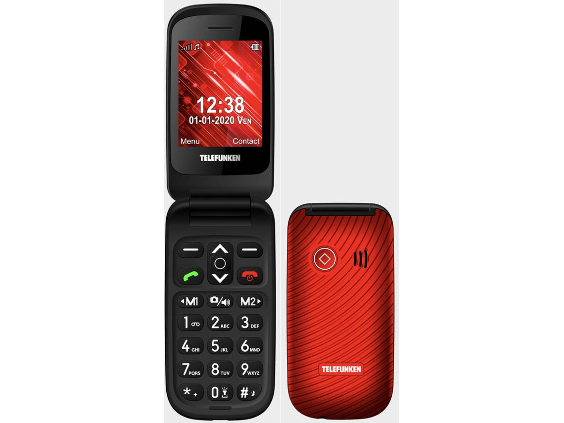 Telemóvel Sénior TELEFUNKEN S440 (2.4'' - 2G - Vermelho) | Worten.pt