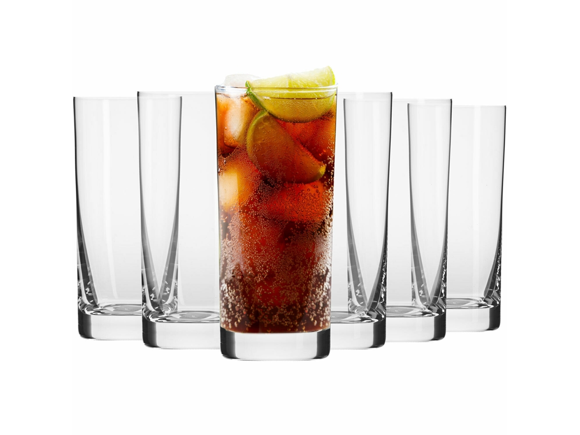 Copos KROSNO GLASS Blended (Vidro - 6 Un - Transparente - 7 x 15 ...