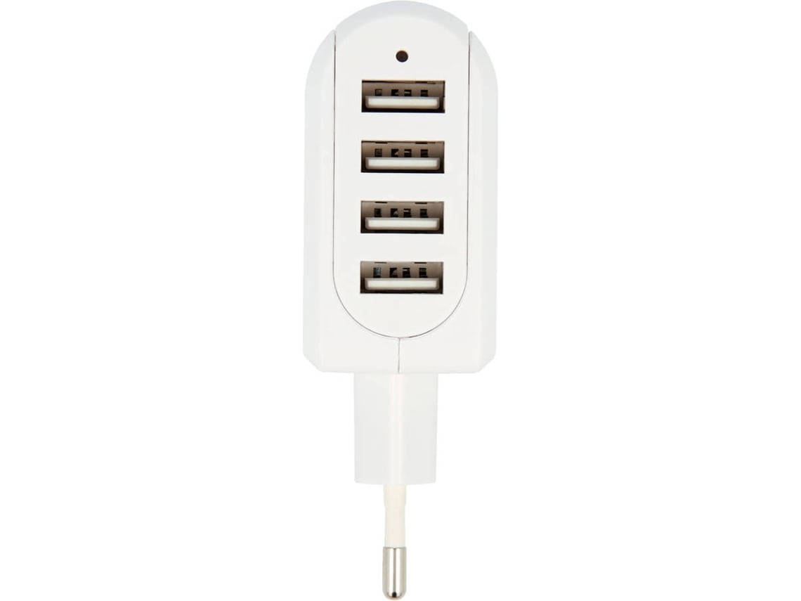 Adaptador de Viagem SKROSSThe Euro USB Charger 4-Port (Europa - 4.8 A ...