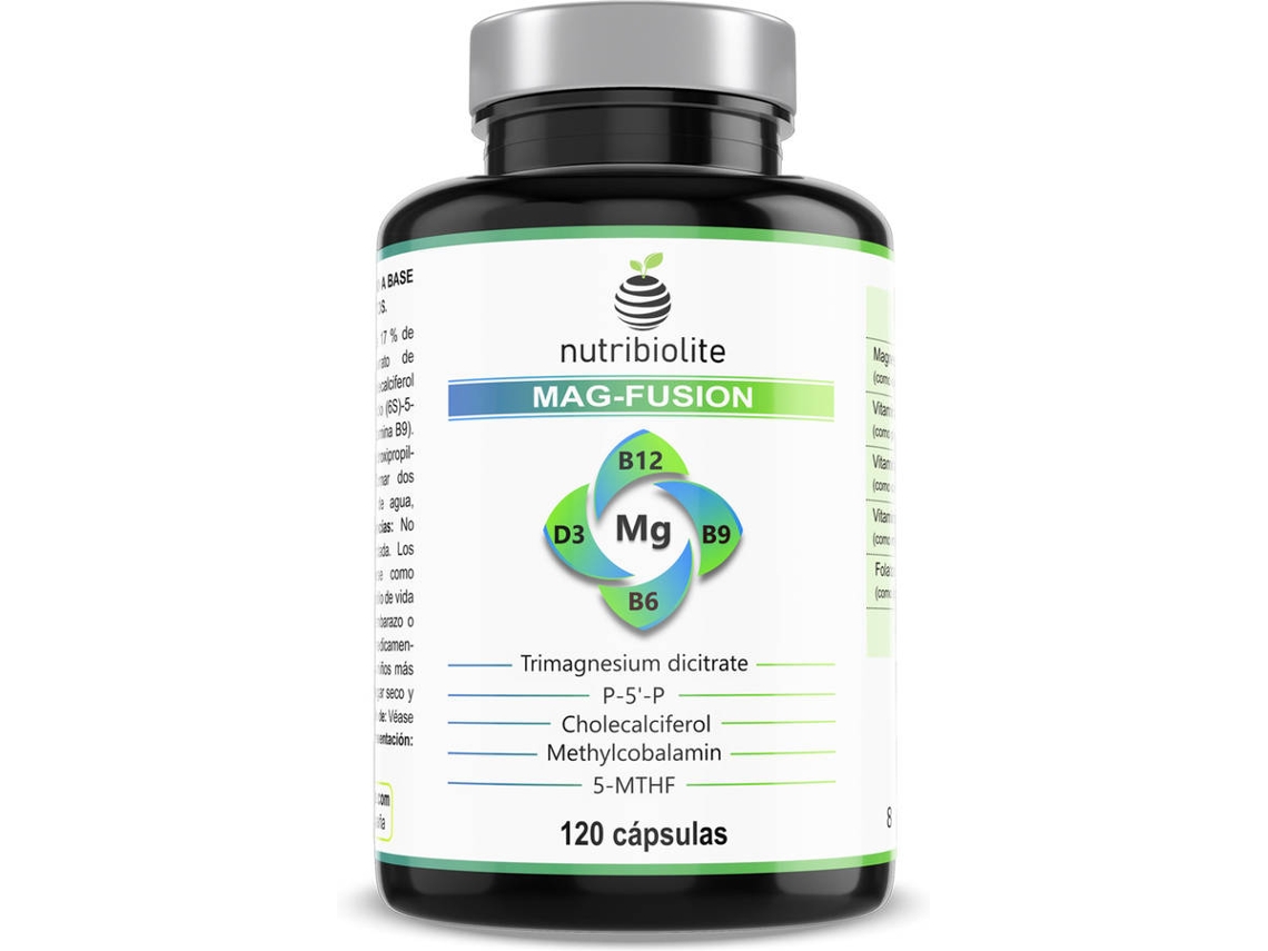 MAG-FUSION 120 Caps - Magnésio e vitaminas D, B6, B9 e B12 | Worten.pt