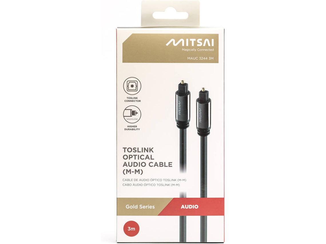 Cabo Audio Ã tico MITSAI MAUC 3244 (M-M - Ã tica - 3 m) | Worten.pt