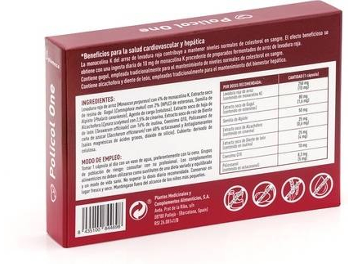 Suplemento Alimentar PLAMECA Policol One (30 cápsulas) | Worten.pt