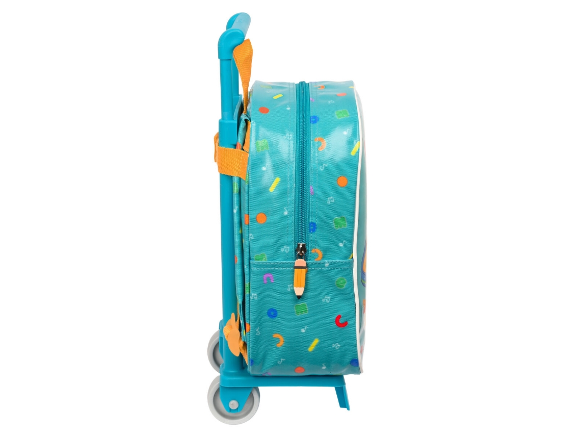 Mochila Escolar com Rodas COCOMELON Back To Class Azul Claro 22 x 27 x ...