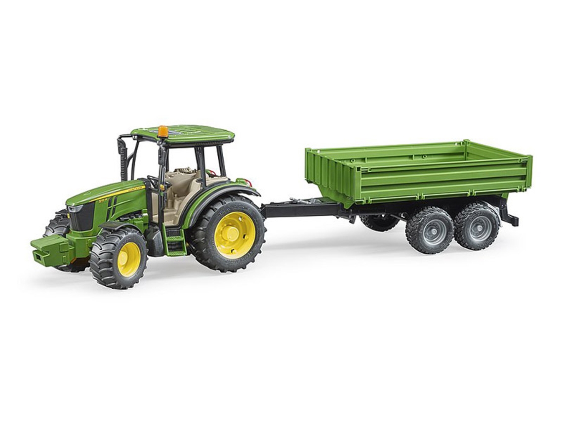 Trator de Brincar BRUDER John Deere 5115M com atrelado (Idade Mínima: 3 ...