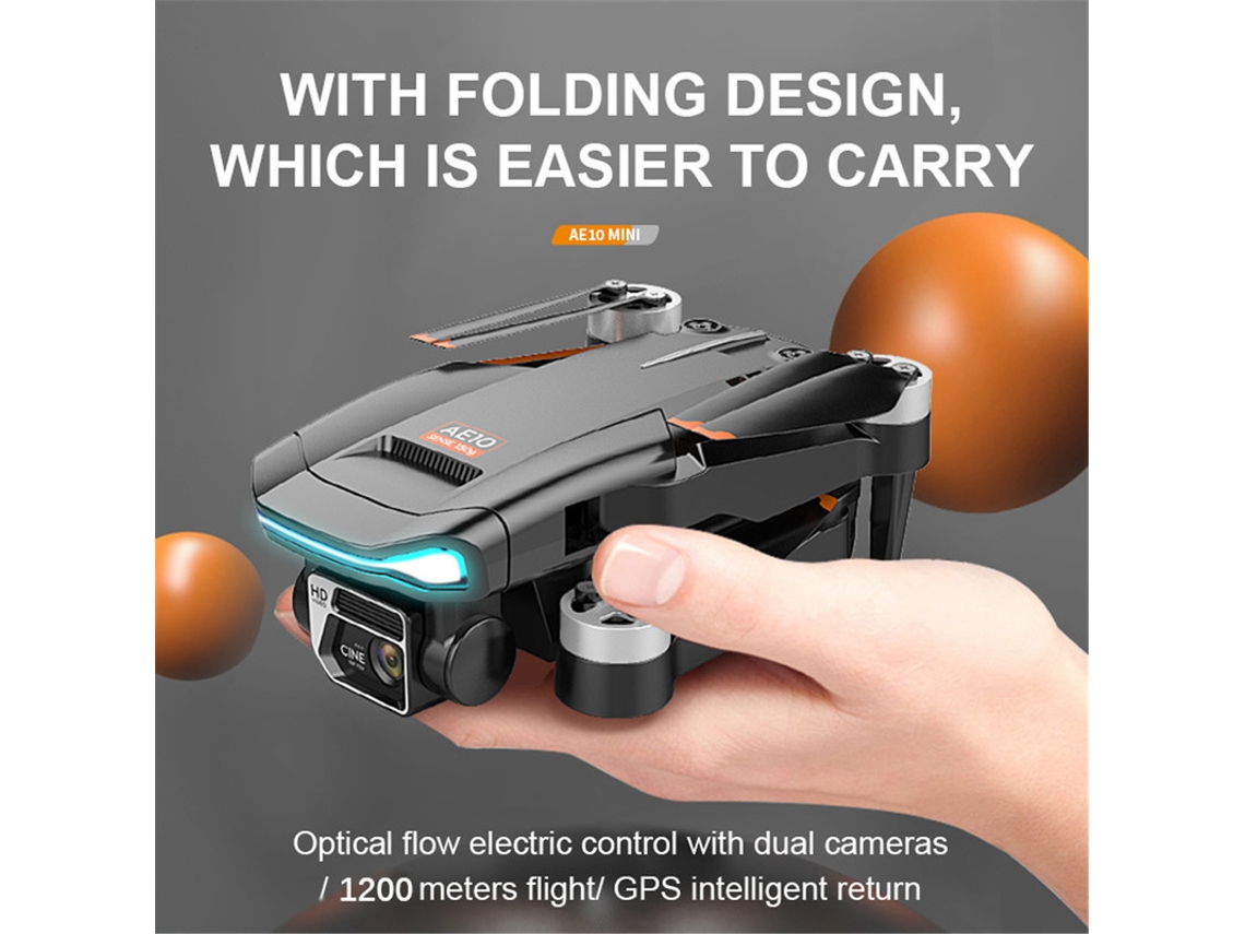 Drone MDUG Mini AE10 (1080P - Autonomia: 25 min - Preto) | Worten.pt
