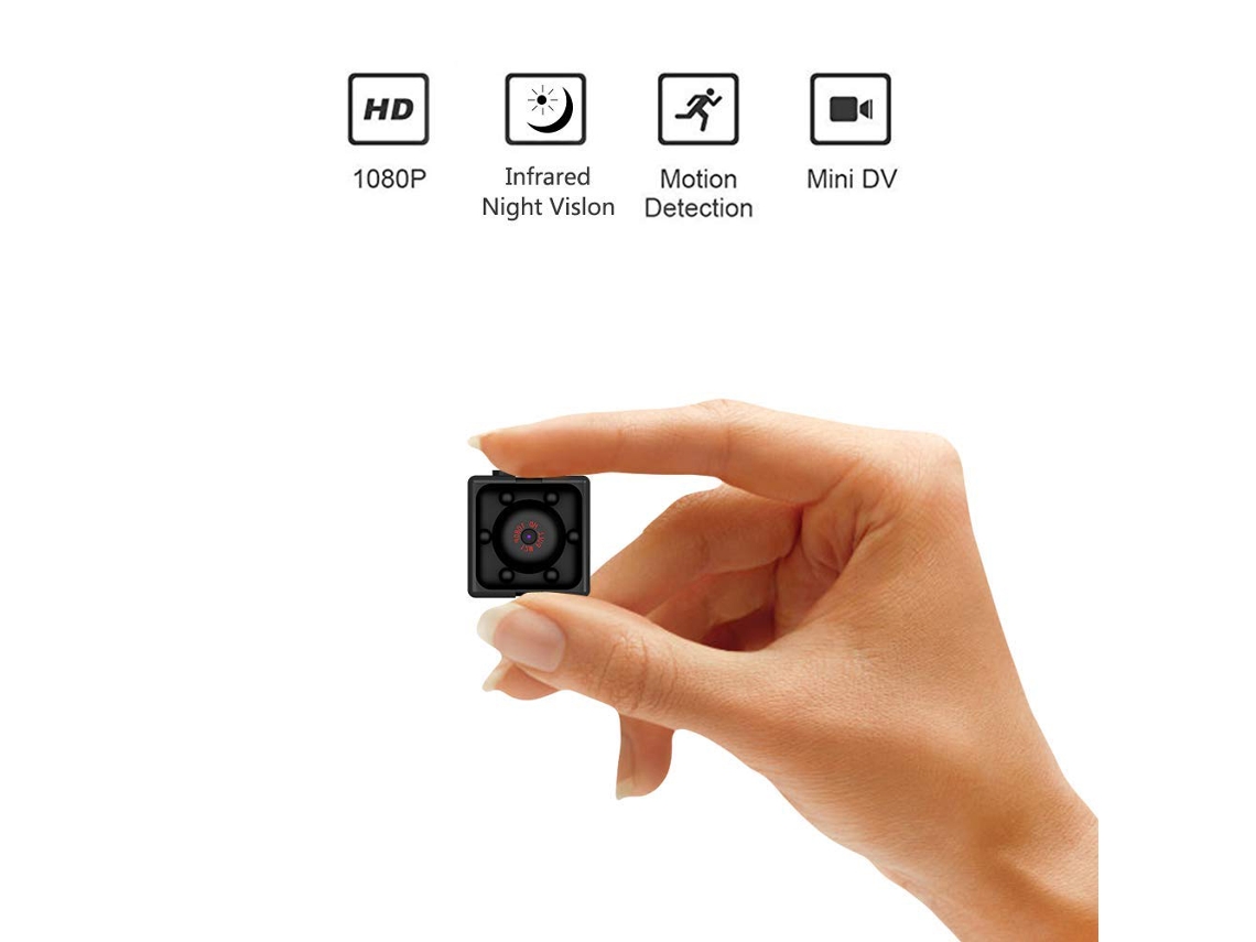 Mini Câmara KKVOGMLE com Visão Noturna Gravador HD 1080P para Ambientes ...