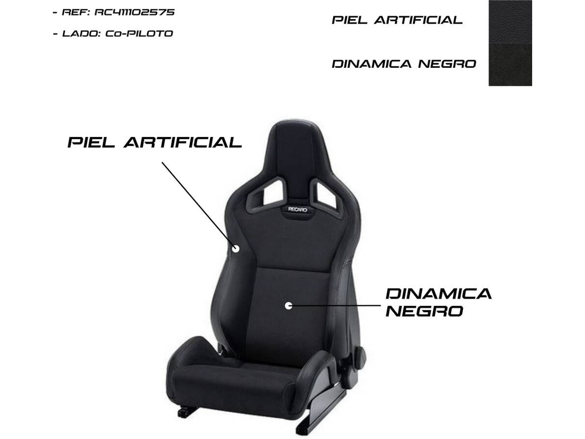 RECARO Sportster Cs Assento Airbag Aquecimento Couro Artificial Preto ...