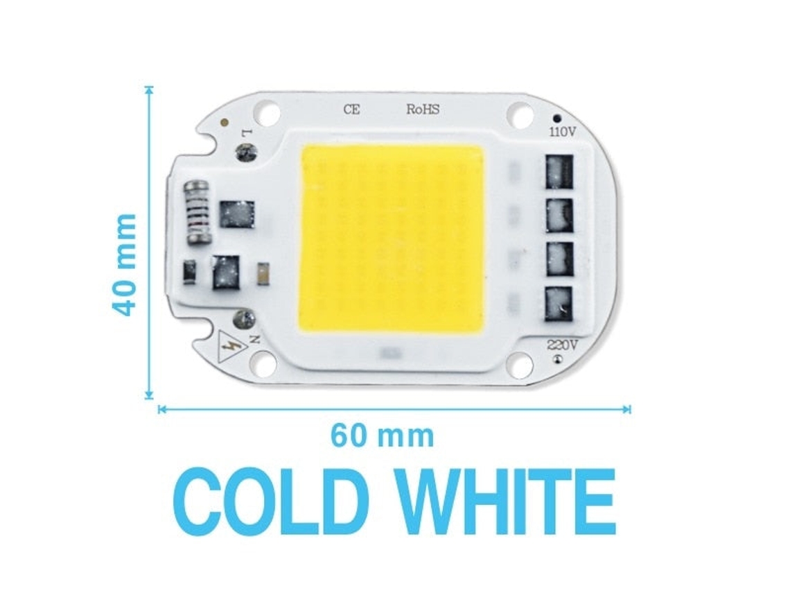 Espectro Completo SLOWMOOSE Led Grow Cob Chip Phyto Lamp para Interior - 20W - 220V (Branco Frio ...