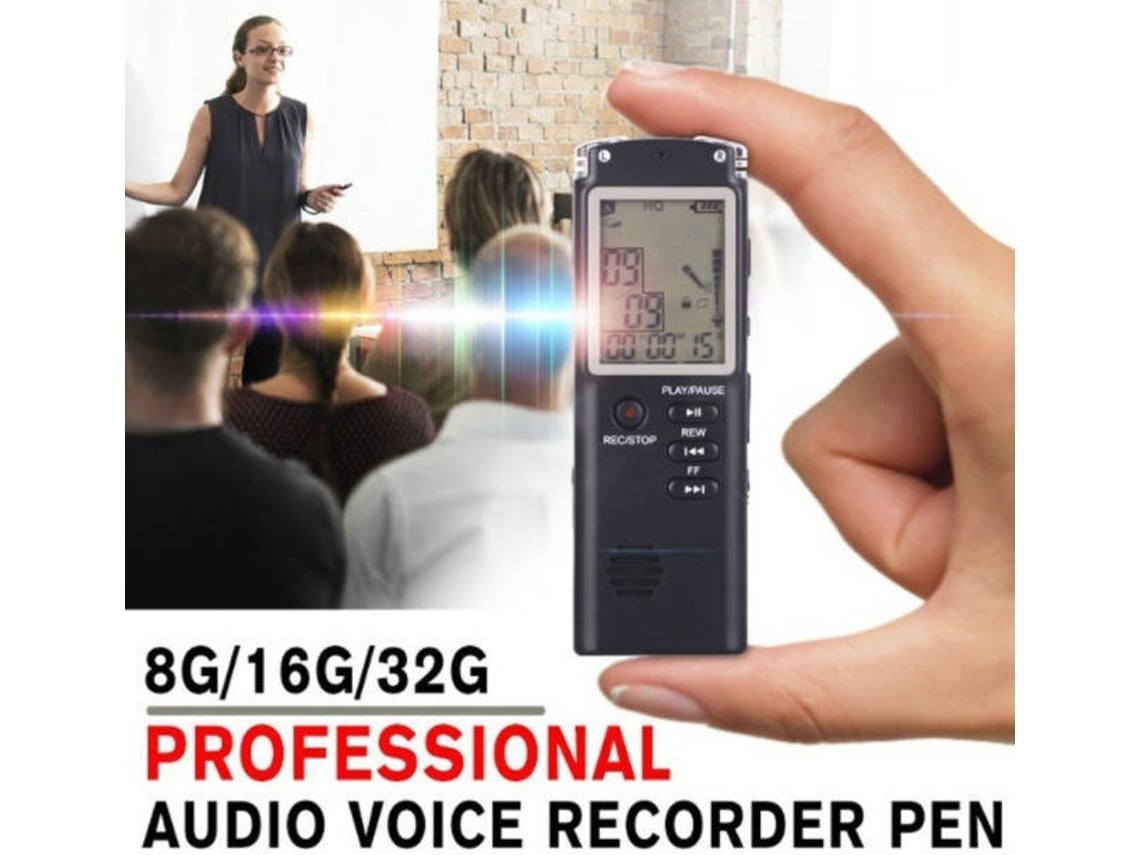 Mini Gravador Ativado Por Voz com Mp3 Player com Longa Duração de ...