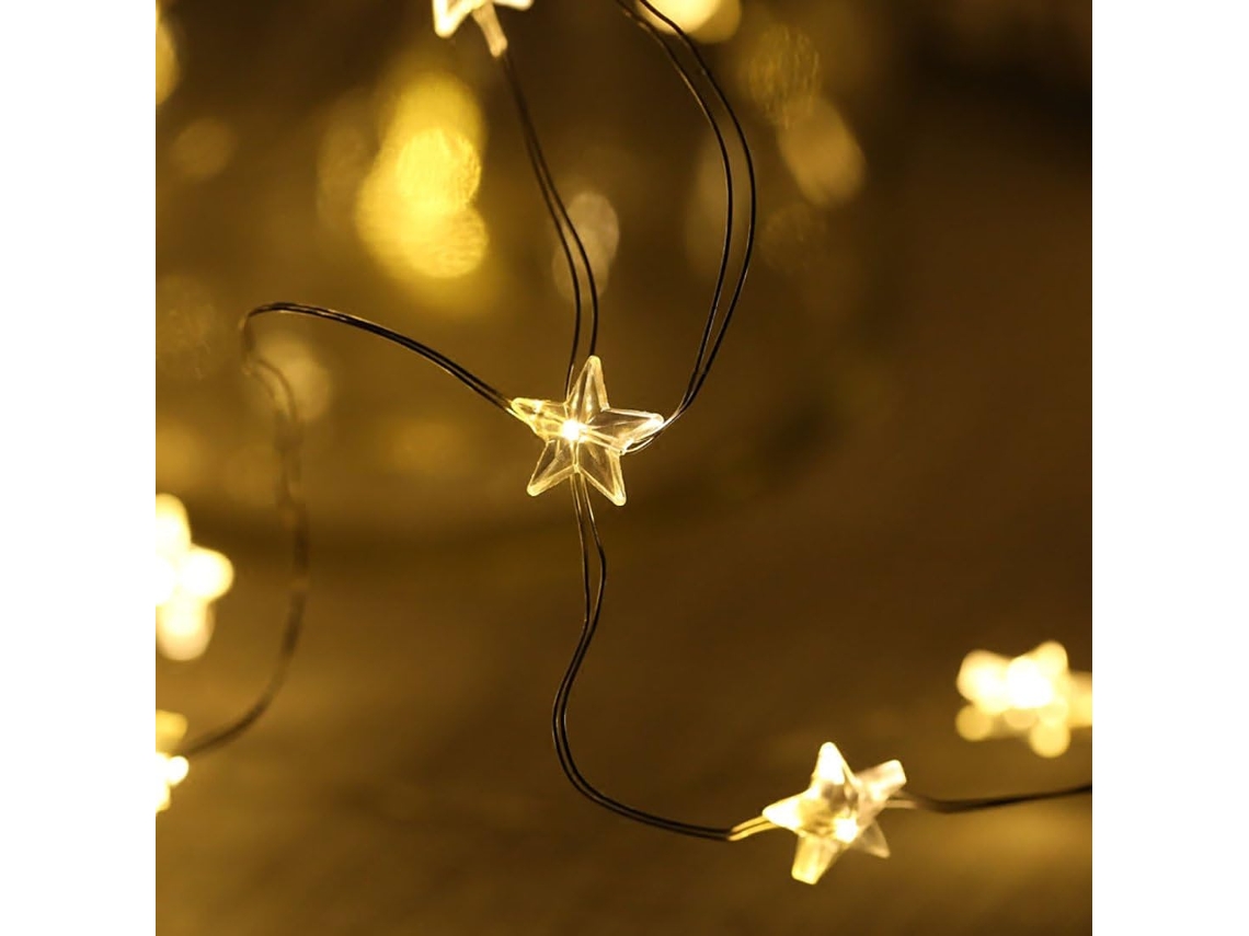 Luzes de Fada de Corda para Decoração de Quarto de Festa de Natal Luzes ...